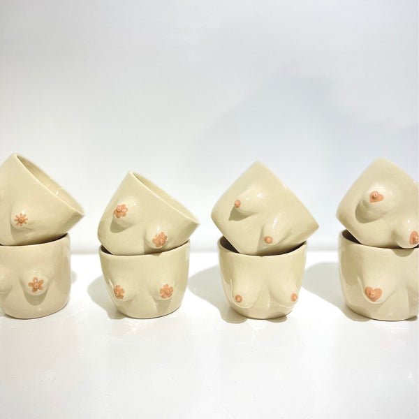 PINK SOY - Hand made Ceramic Boobie Cups – Green Folk Botany Shop